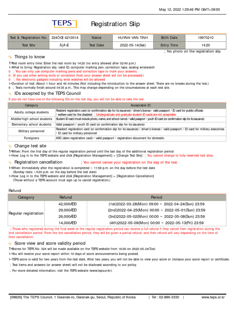 Teps 01 | PDF | Identity Document | Government And Personhood
