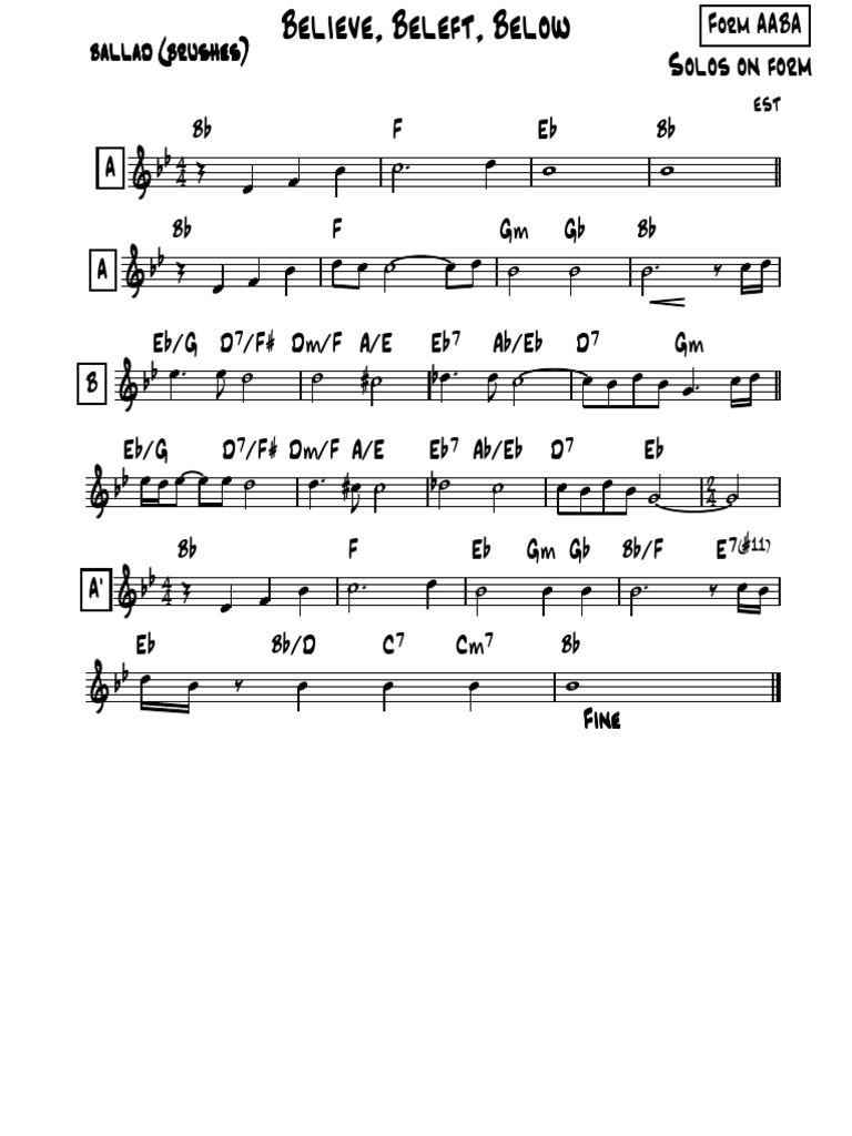 Believe Beleft Below | PDF