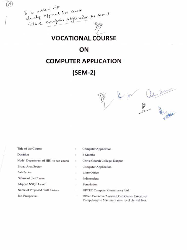 Computer Applications (2,3,4-Sem) For Undergraduate Vocational Courses | PDF