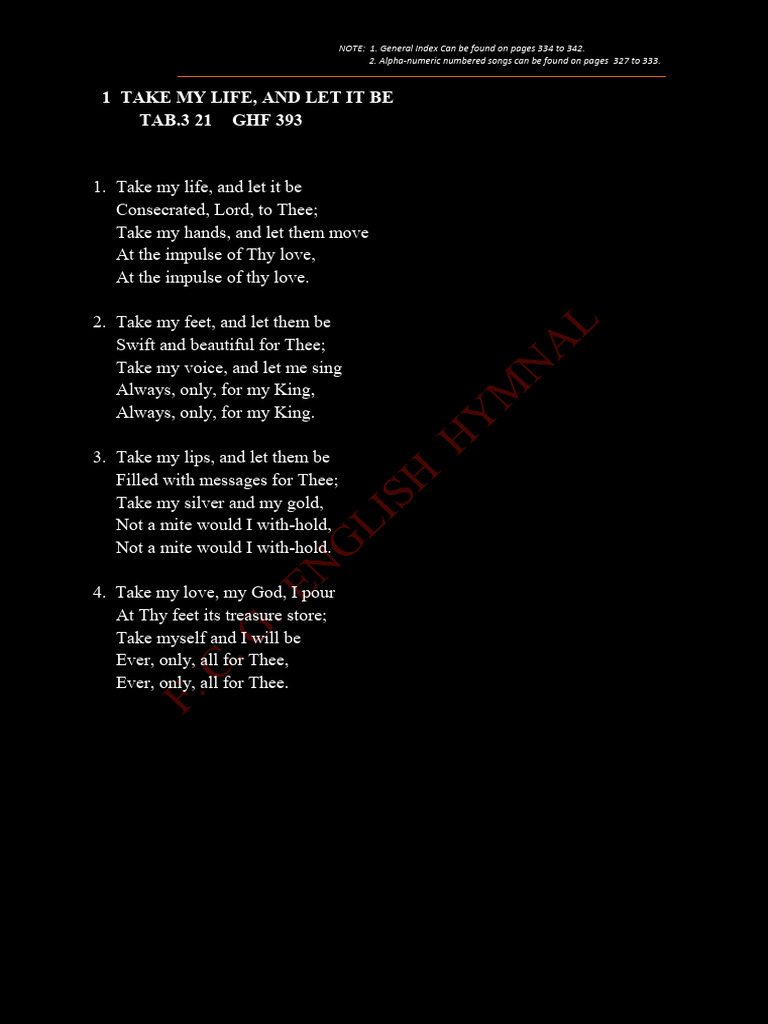 English Hymn 1 2 | PDF | Religion & Spirituality