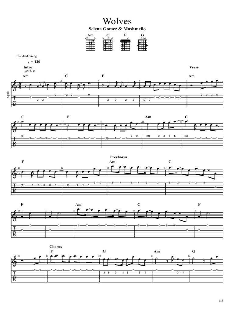 Wolves Chords for Guitar | PDF