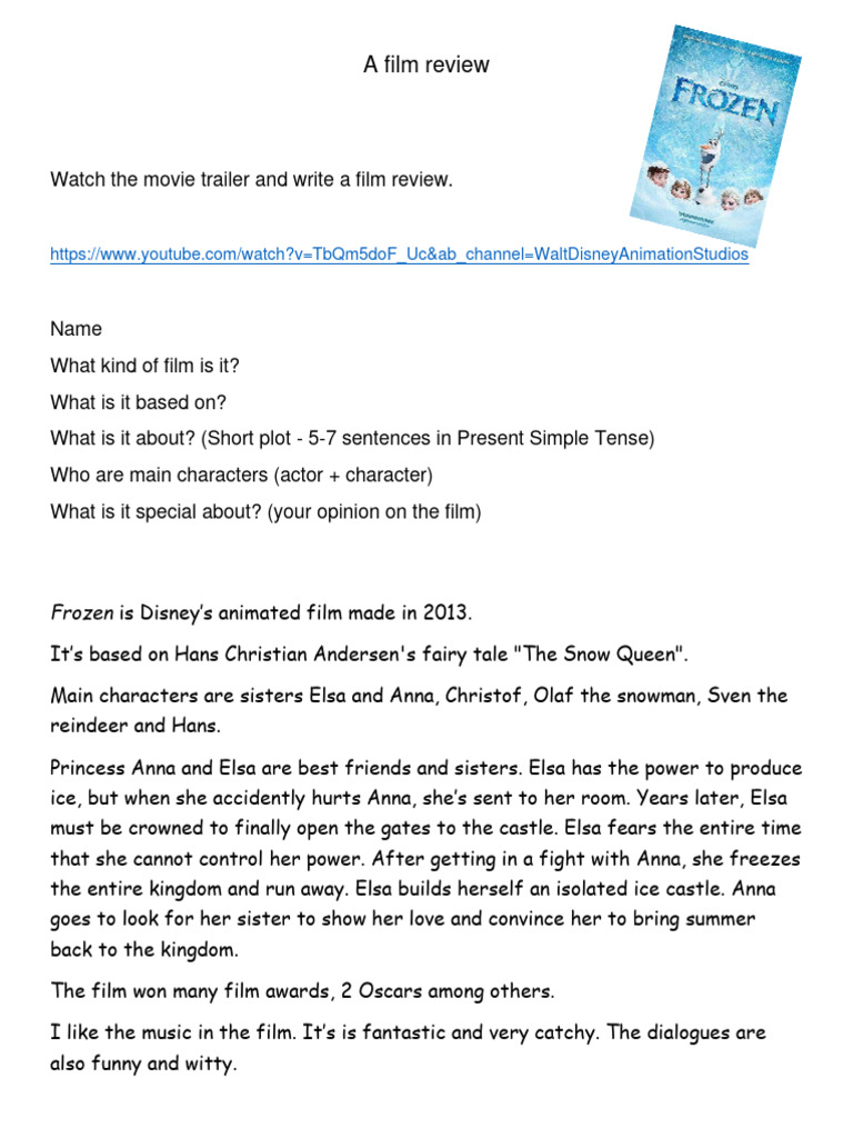 A film review Frozen | PDF