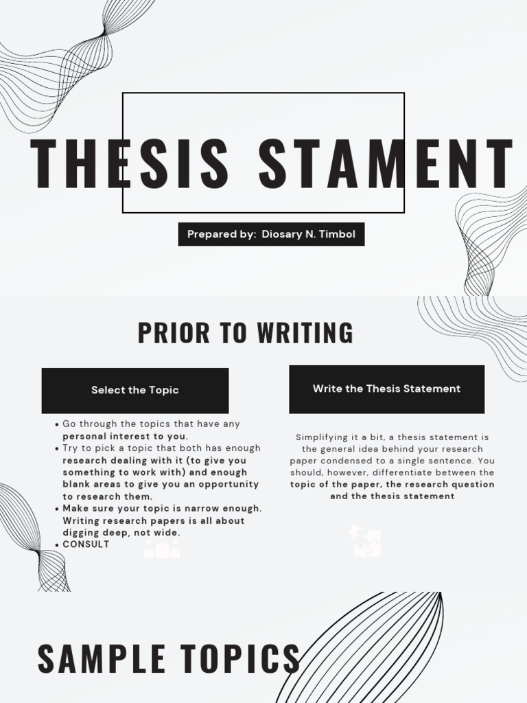 Thesis Statement | PDF | Essays | Human Communication Thesis Statement | PDF | Essays | Human Communication