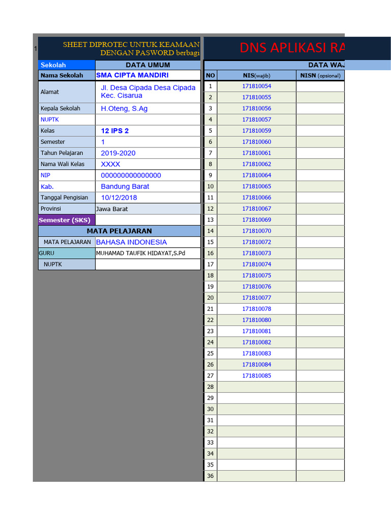 Nilai Xii Ips 2 | PDF