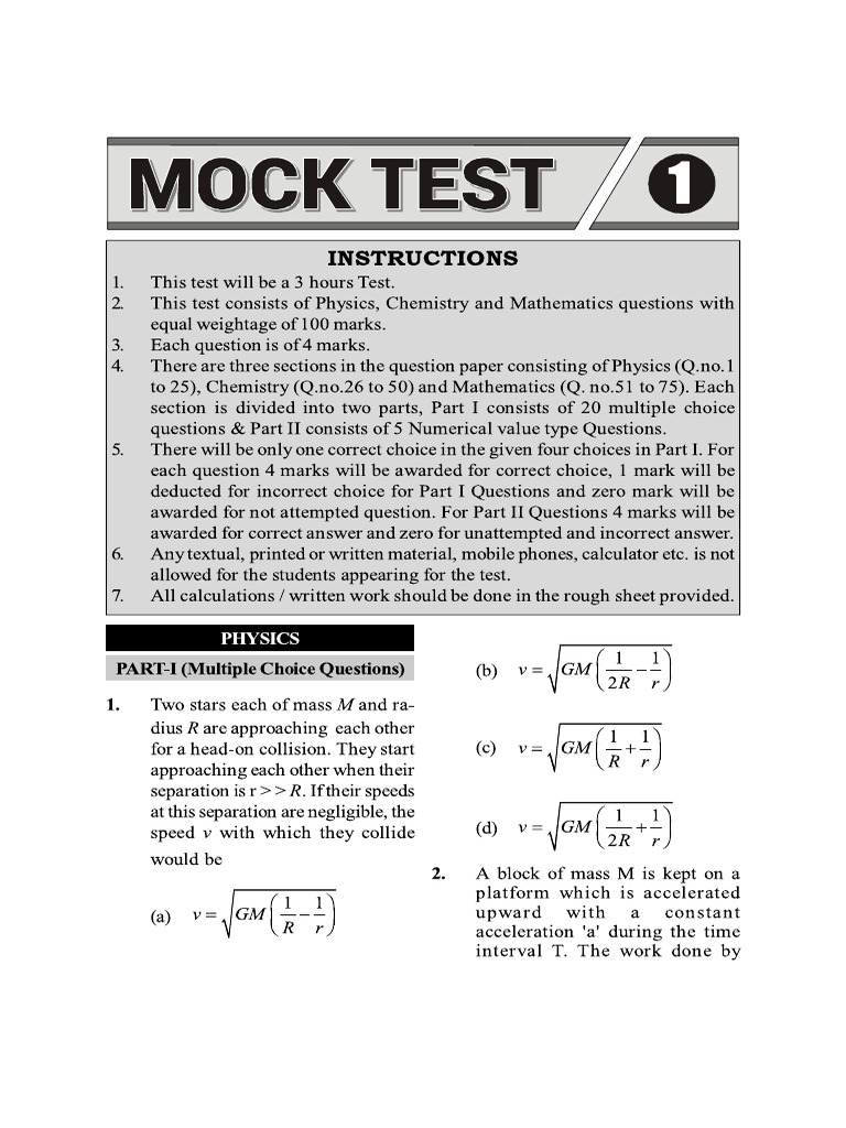 Mock Test - 1 | PDF