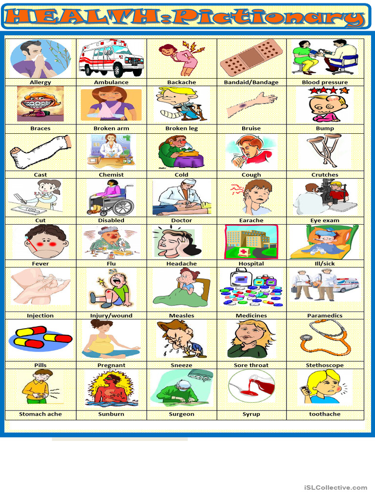 Health - Pictionary | PDF