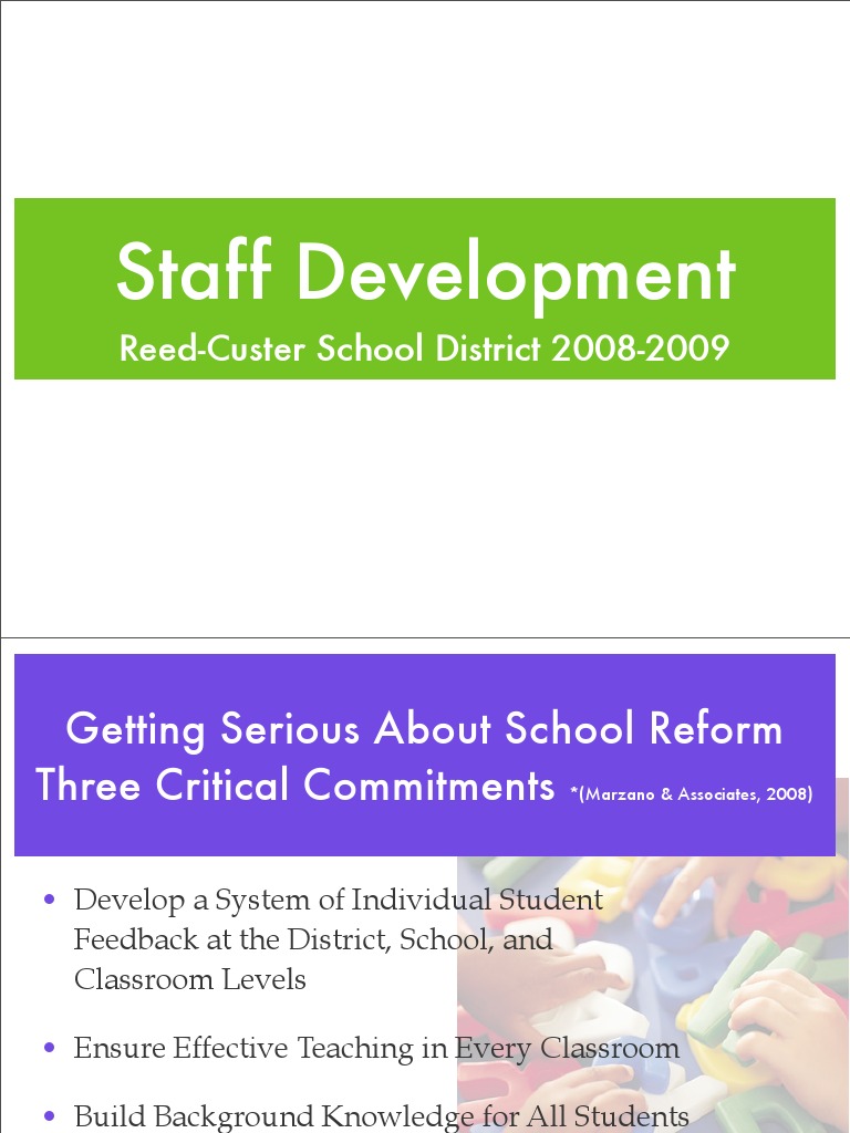 Staff Development: Reed-Custer School District 2008-2009 | PDF ...