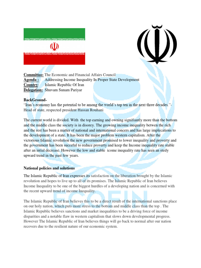 position paper iran (1) | PDF | Economic Inequality | Discrimination ...