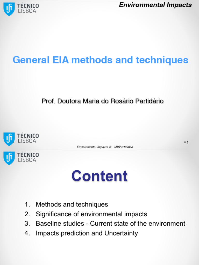 EIA methods and techniques | PDF