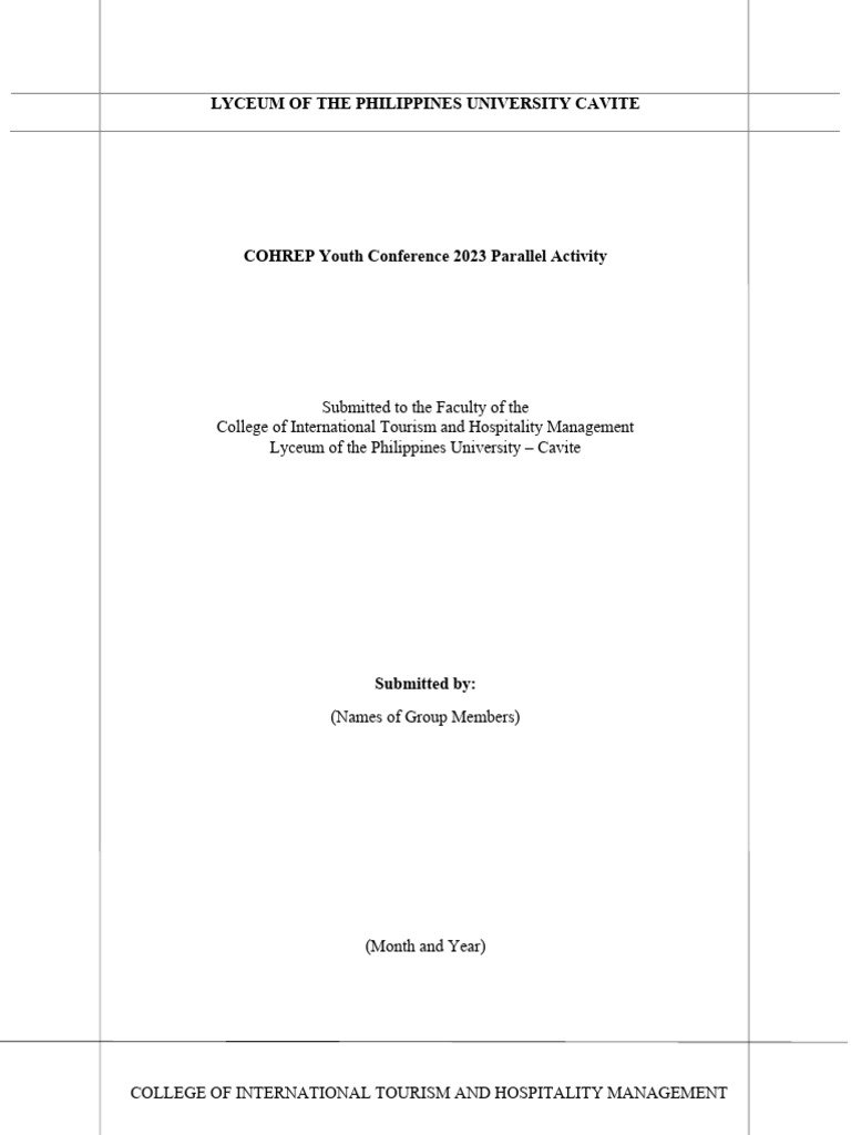 COHREP Youth Con Parallel Activity Template | PDF | Business | Computers