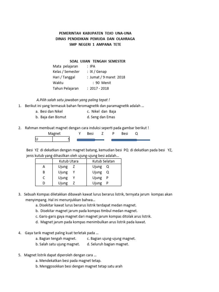 Soal TSG Ix 18 | PDF