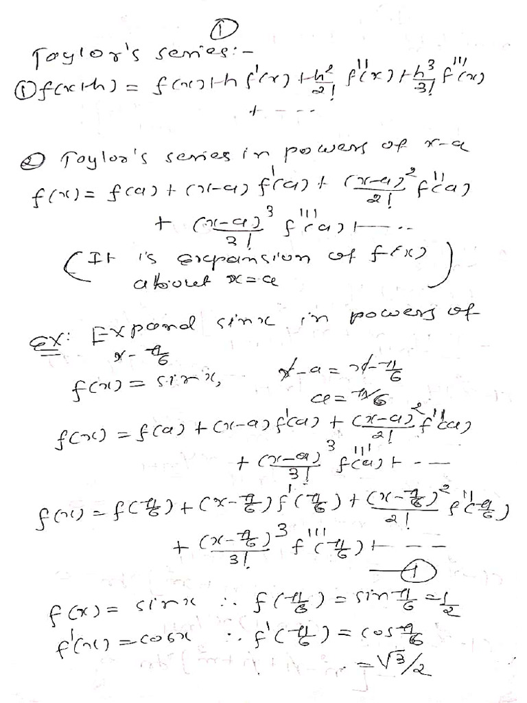 Taylor - S-Maclaurin - S Series | PDF
