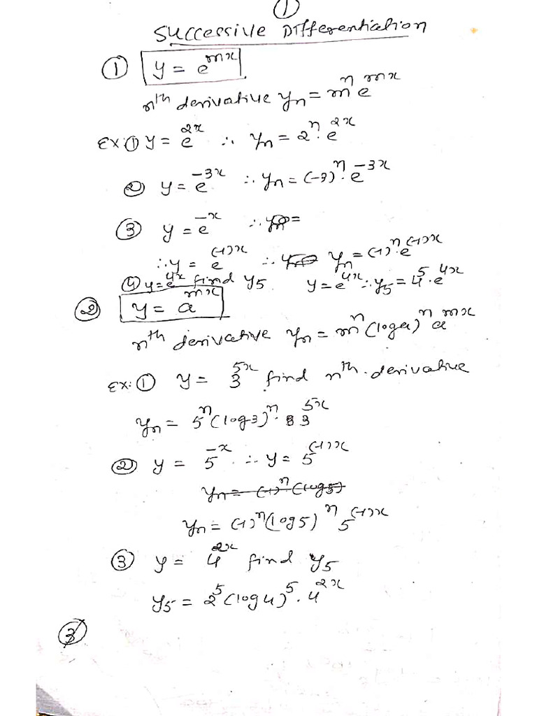 Successive Differentiation | PDF Successive Differentiation | PDF