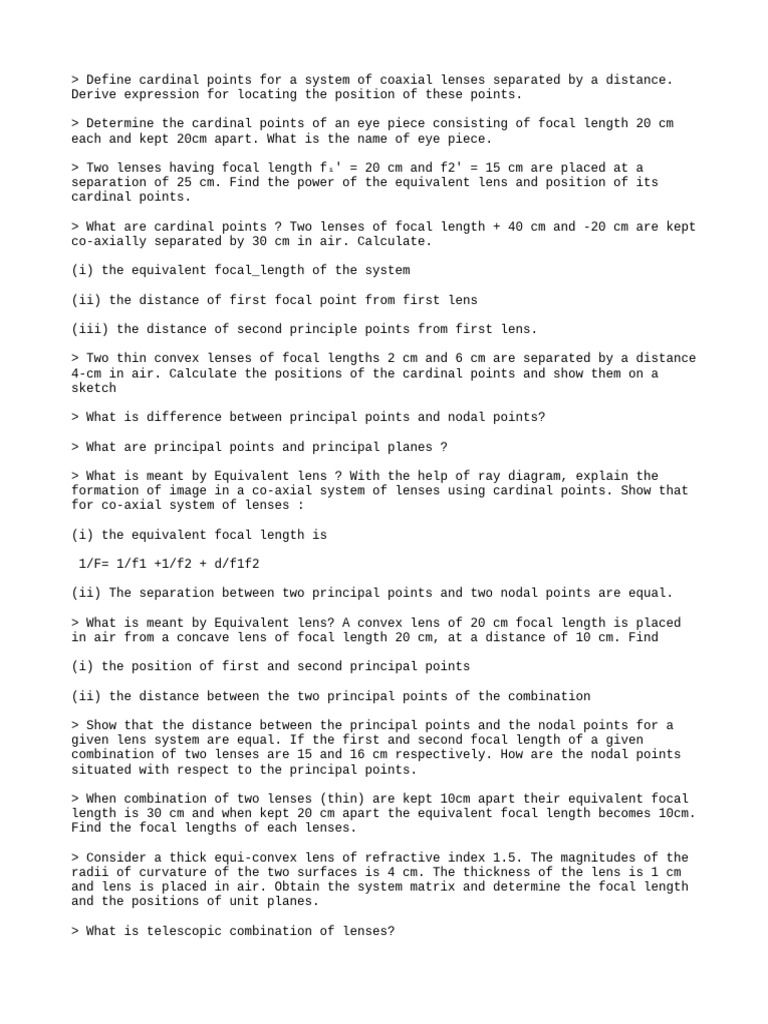 U1 | PDF | Lenses | Glass Engineering And Science
