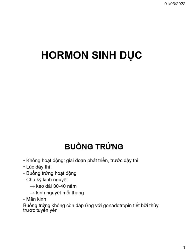 Hormon Sinh Duc - Dly2 | PDF