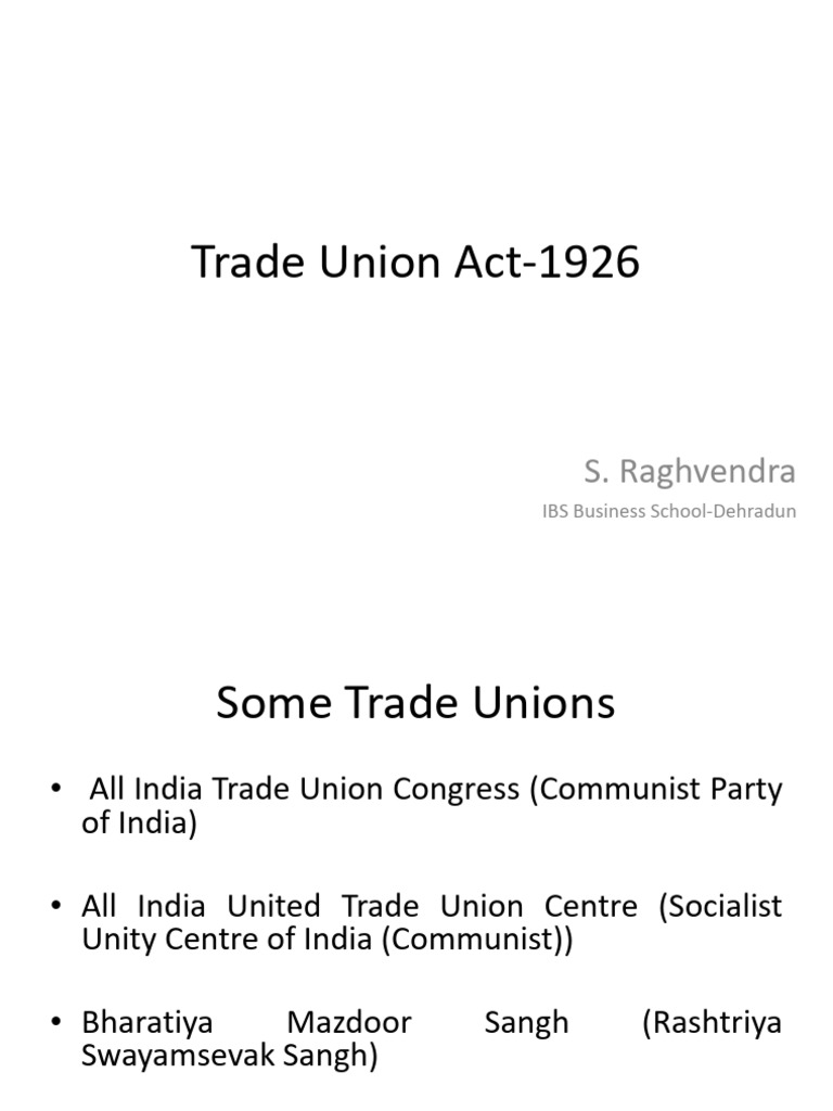 Traid Unions | PDF