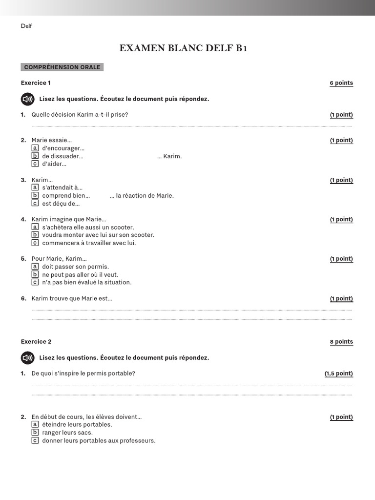 c7 FR Prova Delf b1 | PDF