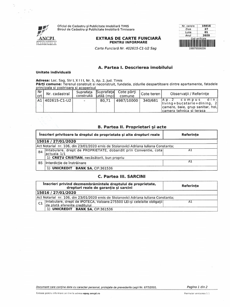 Carte Funciara | PDF