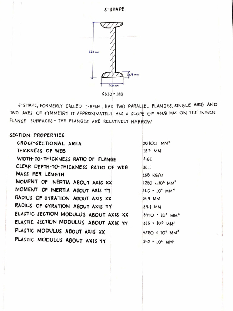 Steel Design - Structural Member Properties | PDF