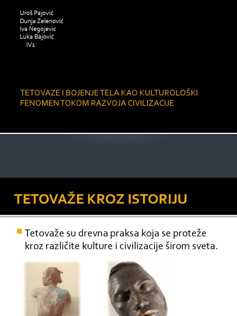 Tetovaze I Bojenje Tela Kao Kulturološki | PDF