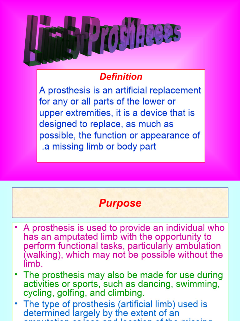 Prosthesis Intro | PDF | Prosthesis | Medical Specialties