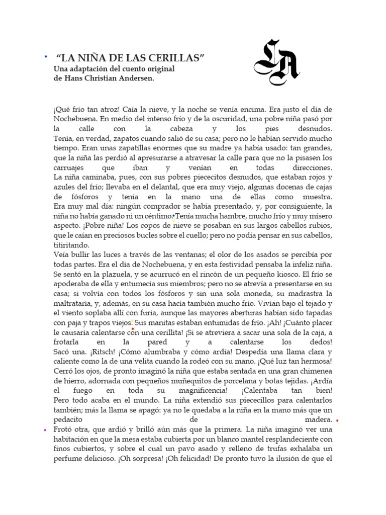 La Niña De Las Cerillas Pdf Incendios