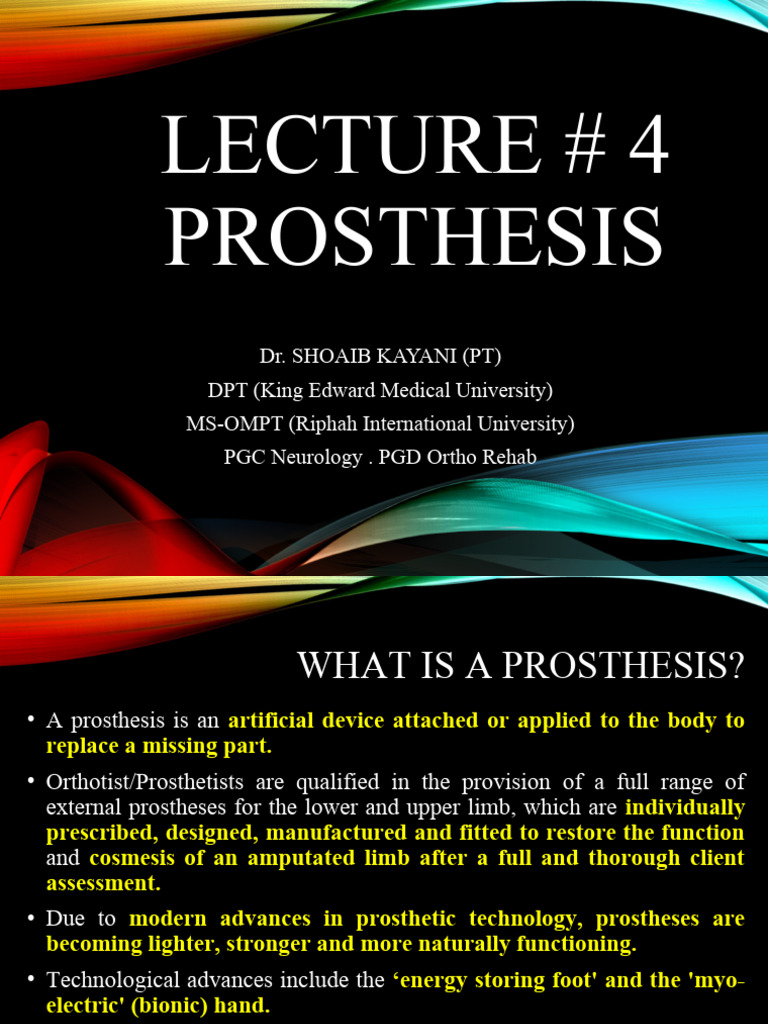 Prosthesis | PDF | Prosthesis | Clinical Medicine