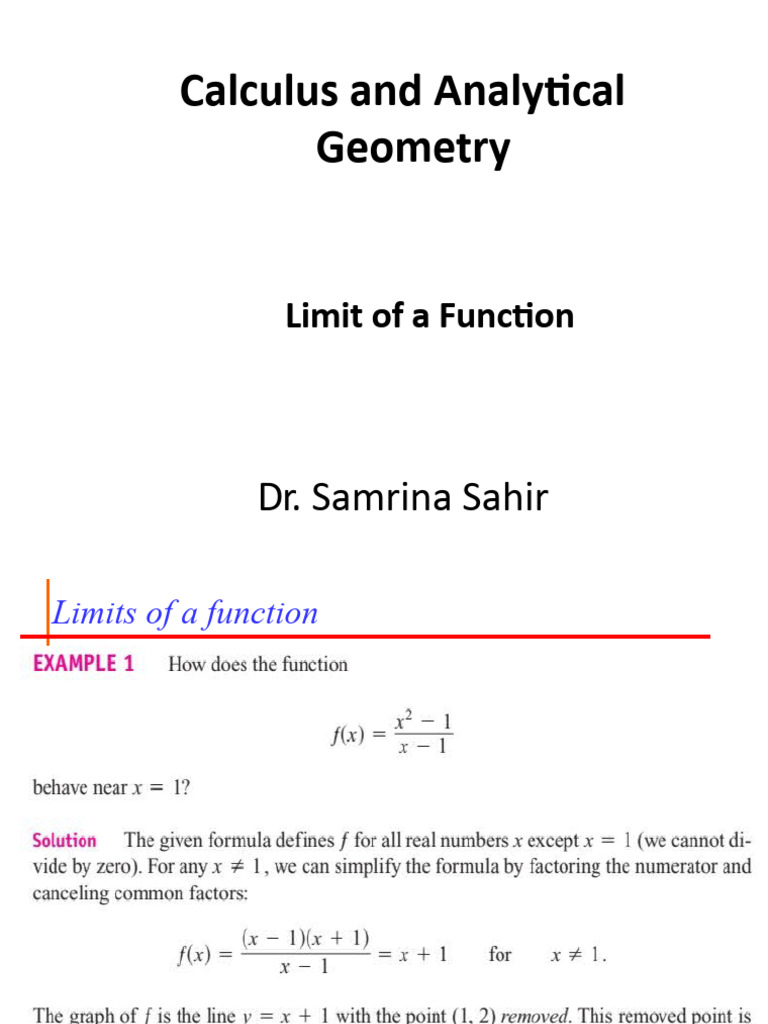 Calcululs & Analtyical Geometry-Limits | PDF | Asymptote | Function (Mathematics)