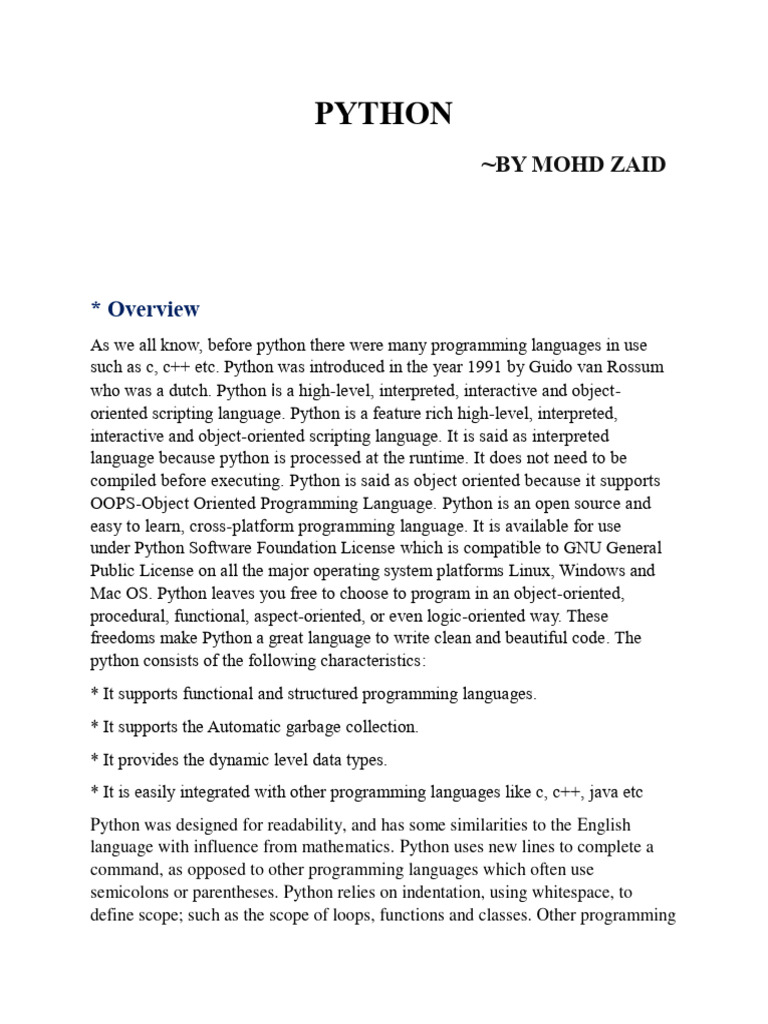 Python Pdf Parameter Computer Programming Control Flow