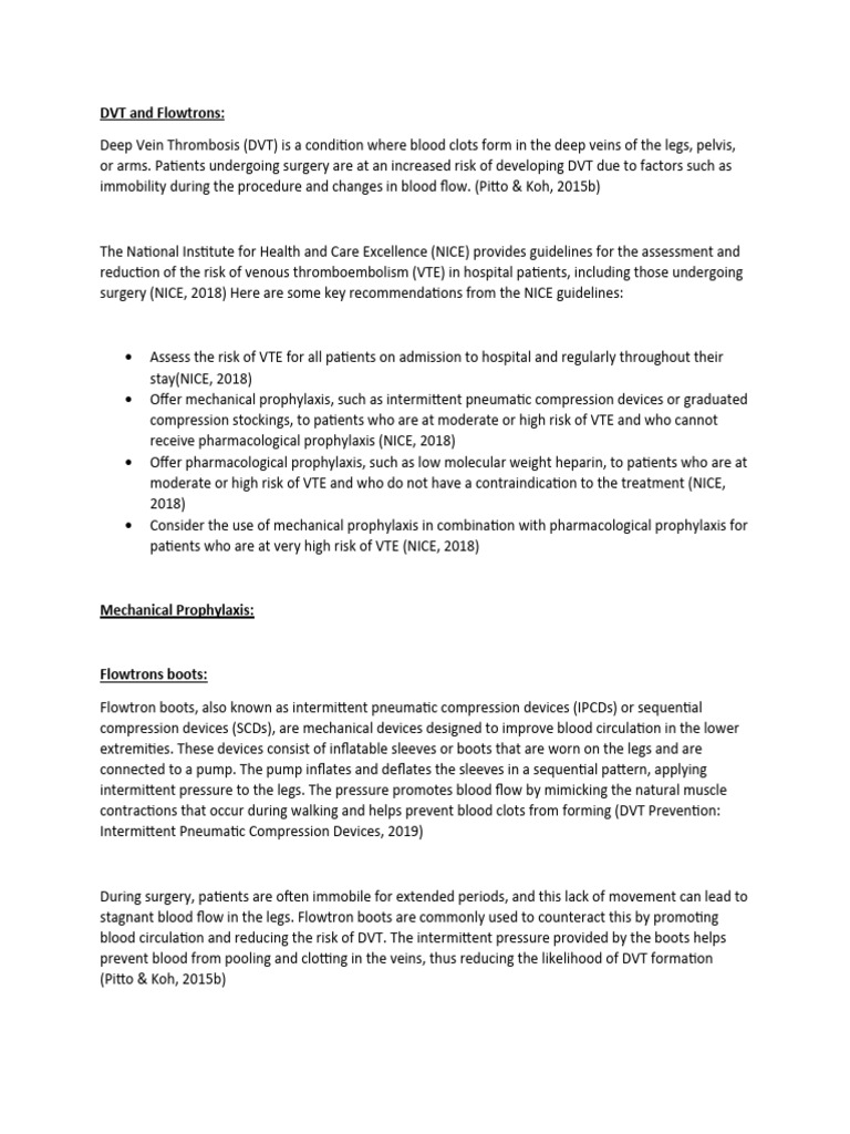 DVT and Flowtrons | PDF