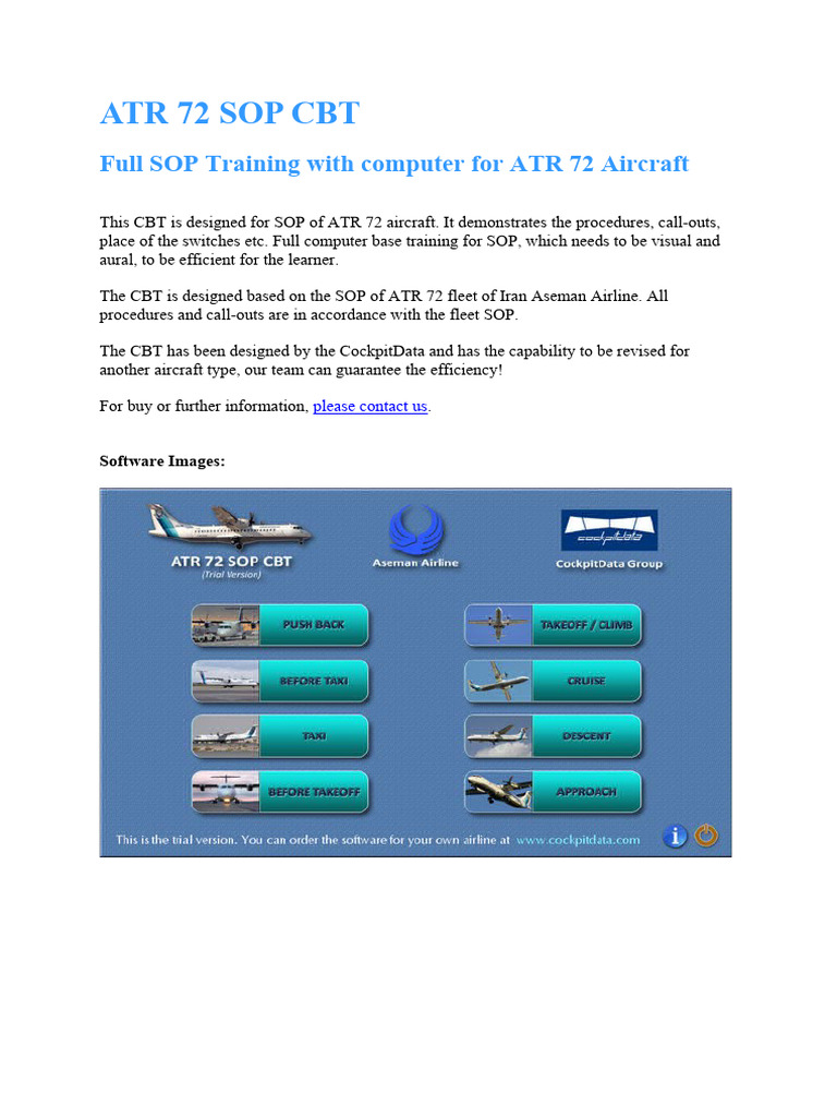 Atr 72 Sop CBT | PDF