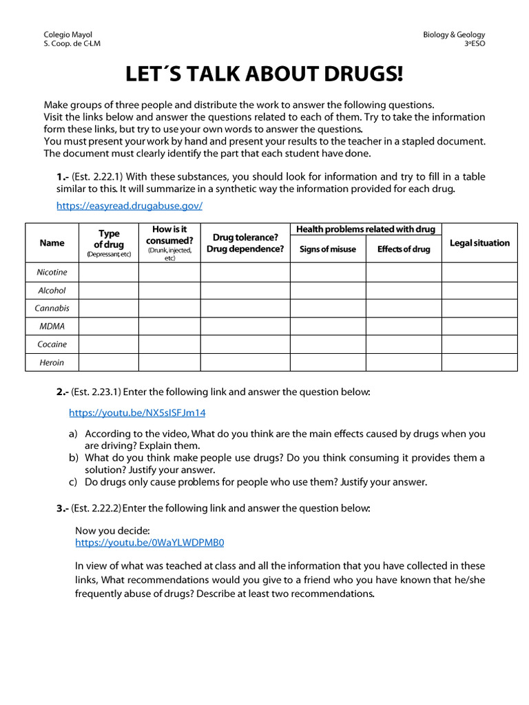 Drugs Project 2020-21 | PDF Drugs Project 2020-21 | PDF