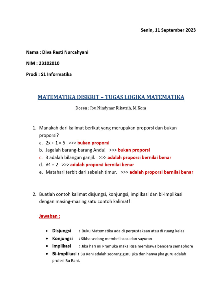 Logika Matematika Pdf