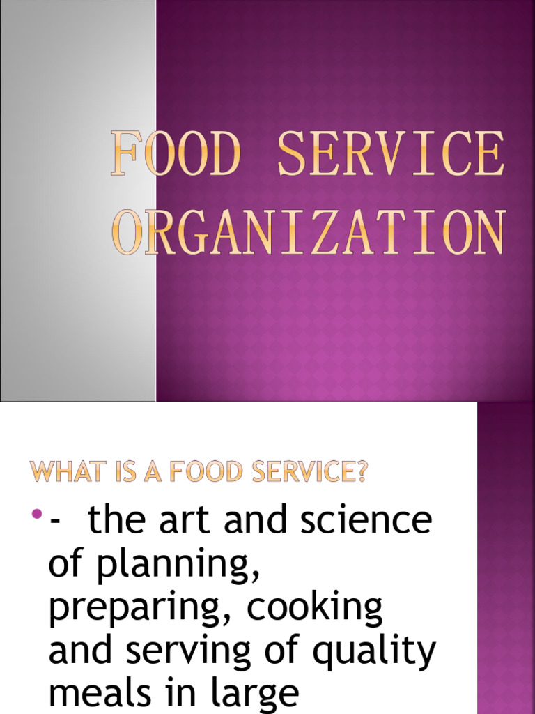 Food Service System Overview | PDF | Restaurants | Cafeteria