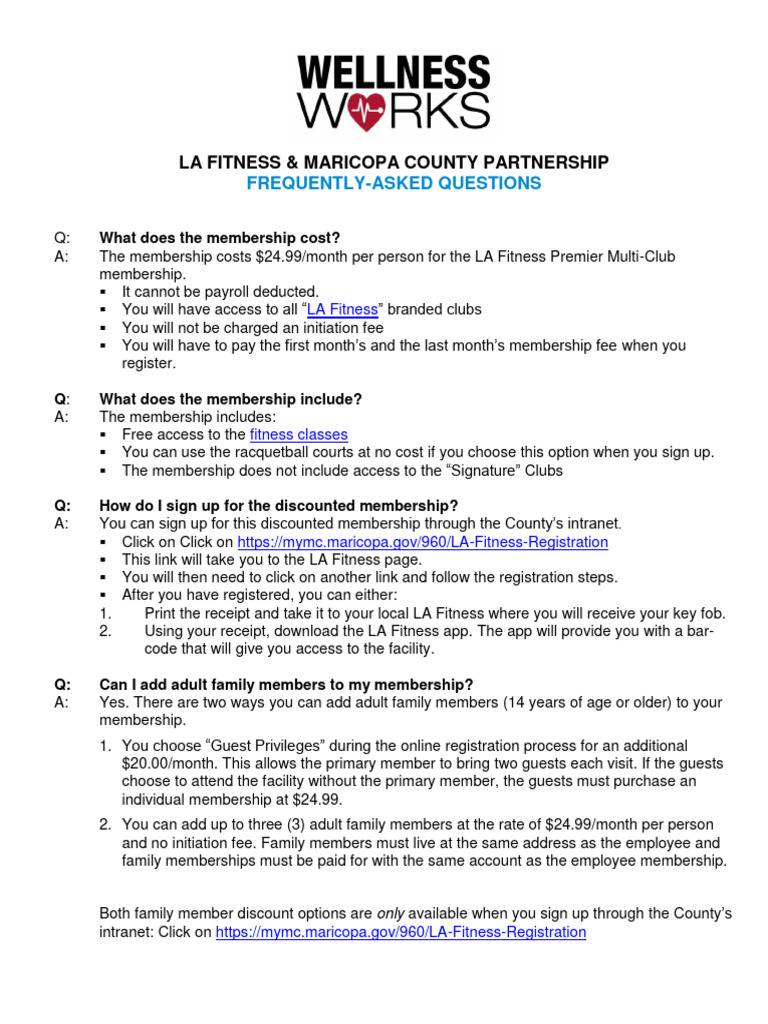 LA FITNESS FAQ's - Final - 201911181548105430 | PDF | Fee | Payments