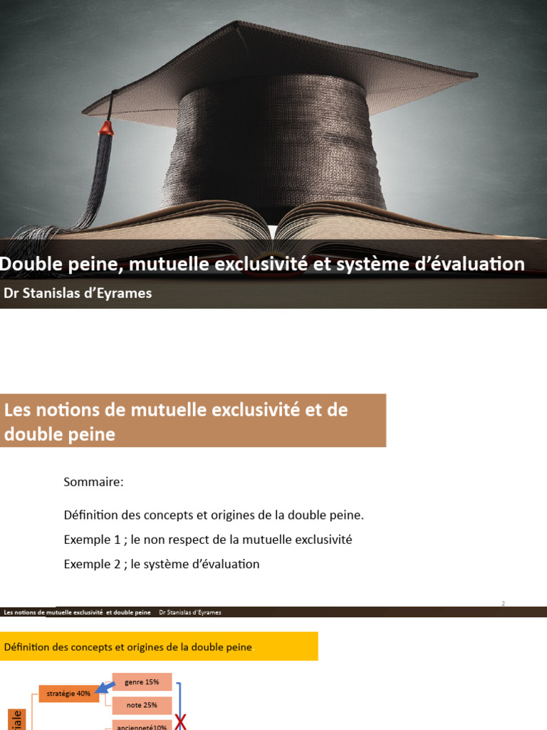 14F Double Peine, Mutuelle Exclusivité Et Évaluation | PDF