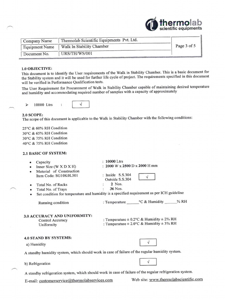 URS Stability Chamber | PDF