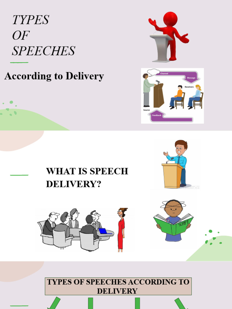 Types of Speech Delivery Explained | PDF