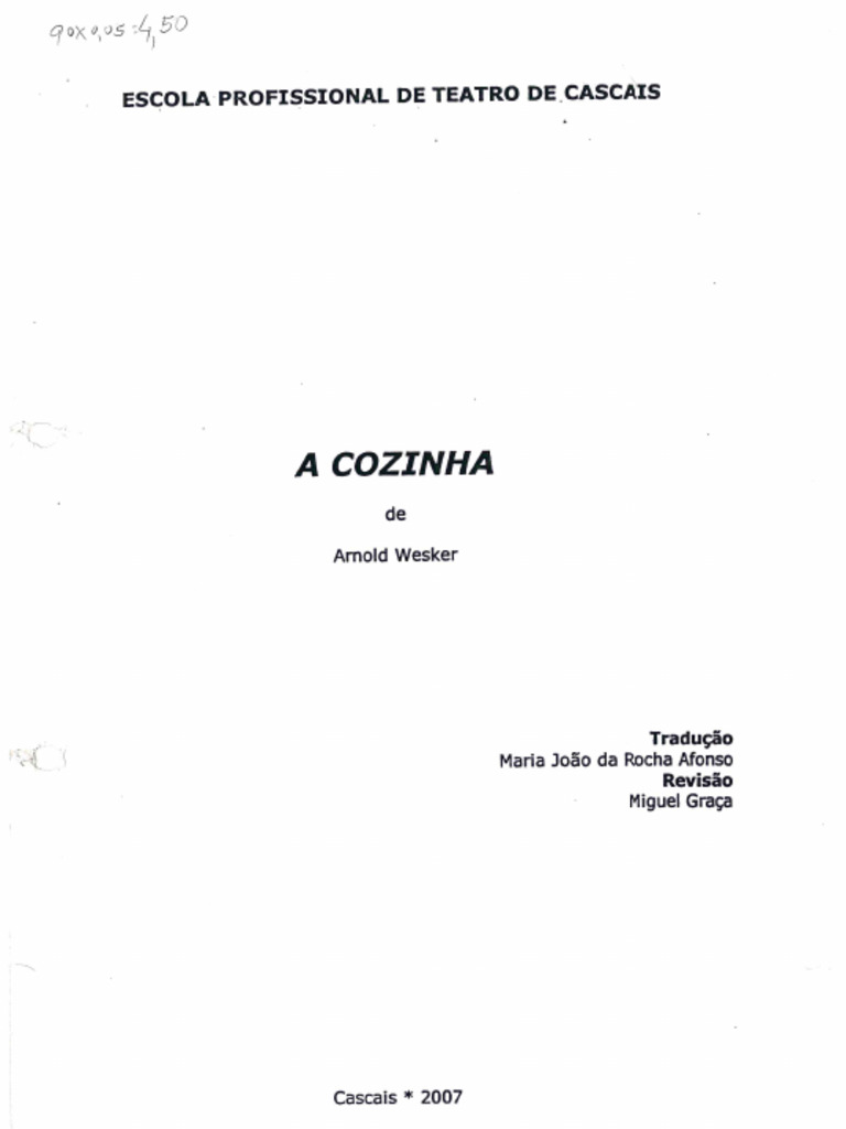 Arnold Wesker - A Cozinha | PDF