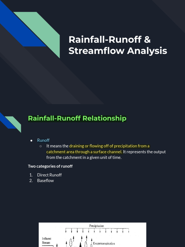 Rainfall-Runoff & Streamflow Analysis | PDF | Stream | Discharge ...