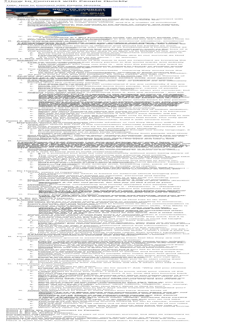 How To Connect With People Quickly | PDF