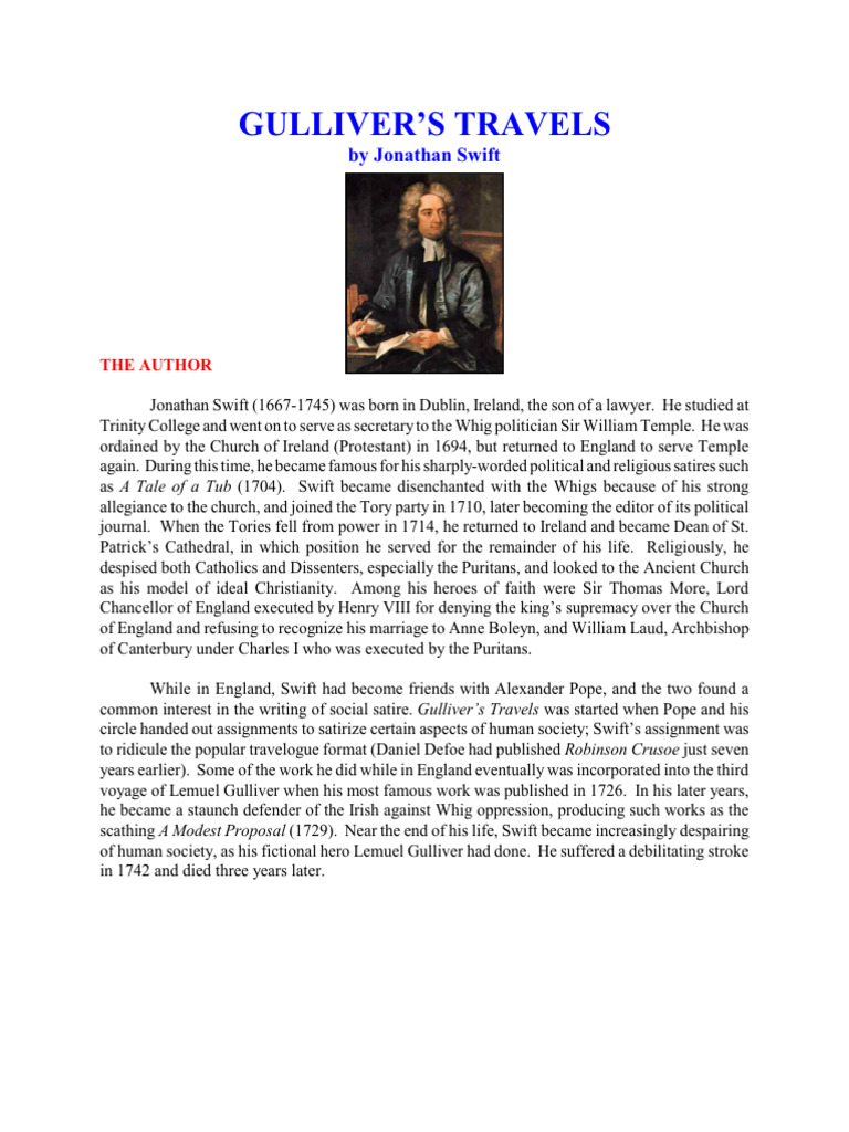 Gullivers Travels | PDF | Gulliver's Travels | Jonathan Swift