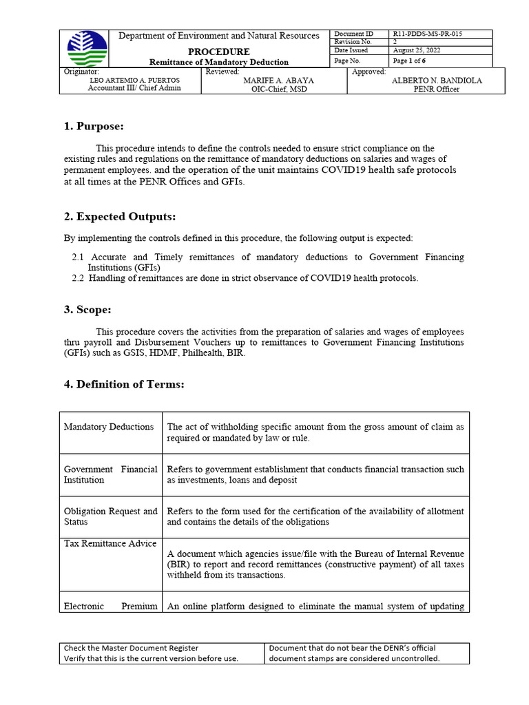 Procedure Final (Remittance) | PDF