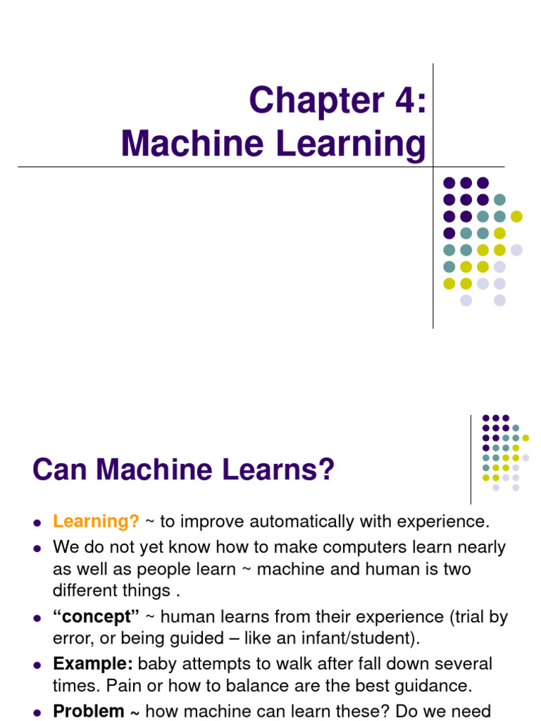 Chapter 4: Machine Learning | PDF | Machine Learning | Artificial Neural Network