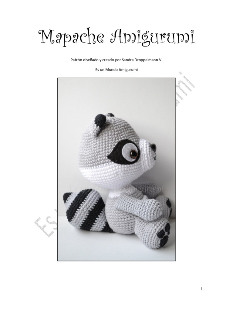 Mapache 10 | PDF | Amigurumi | Tejer
