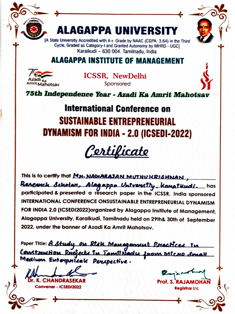 Presentation certificate | PDF