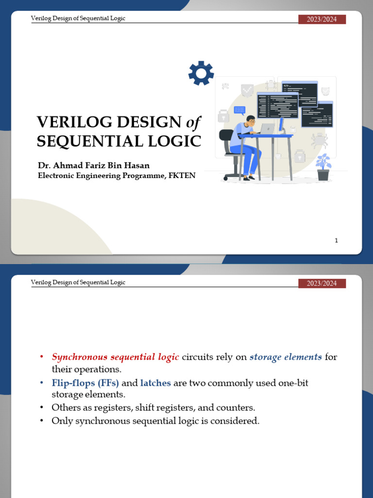 Chapter 4 - HDL Modelling of Sequential Logic Circuit | PDF | Electrical Circuits | Information ...