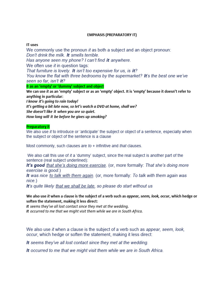 Preparatory it | PDF