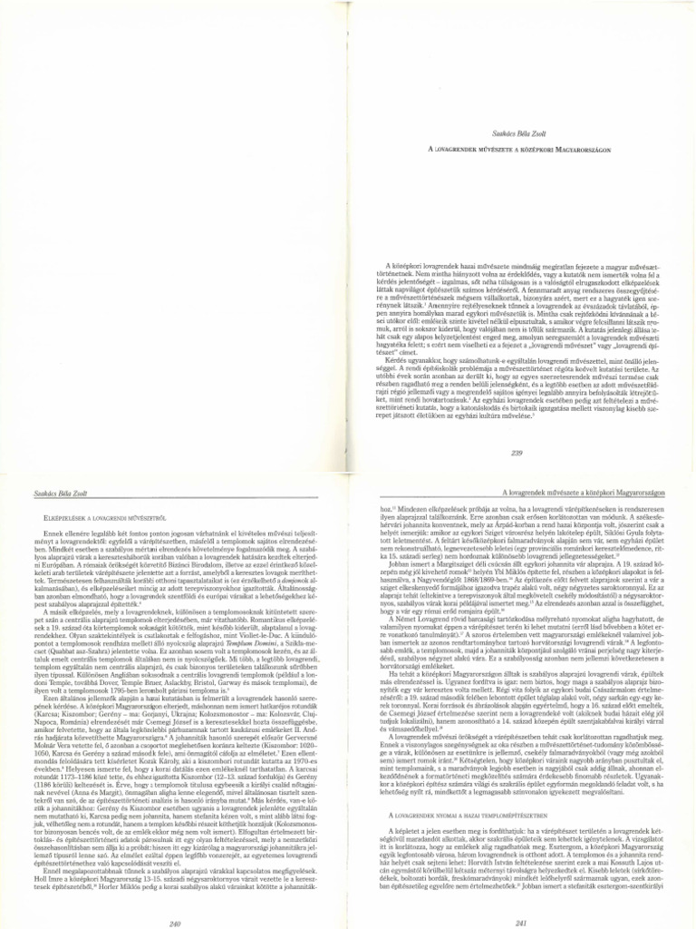 A Lovagrendek Muveszete A Kozepkori Magy | PDF