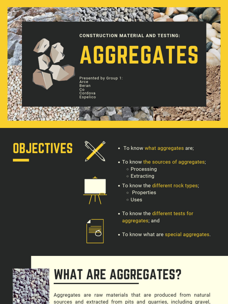 agregates | PDF | Concrete | Rock (Geology)